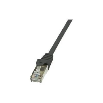 LOGILINK ECONLINE CAT 6 FOLDET USKÆRMET SNOET PAR (F/UTP) 50CM PATCHKABEL SORT