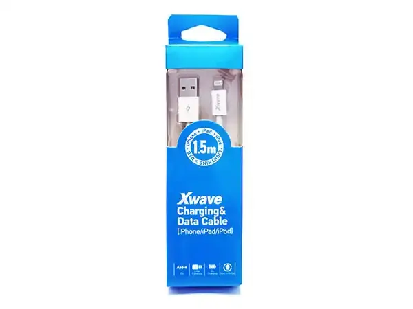 USB kabl /USB 2.0 (tip A -muški -APPLE LIGHTNING za iPHONE -muški /dužina 1.5m/3A brzi, 104756, Beli