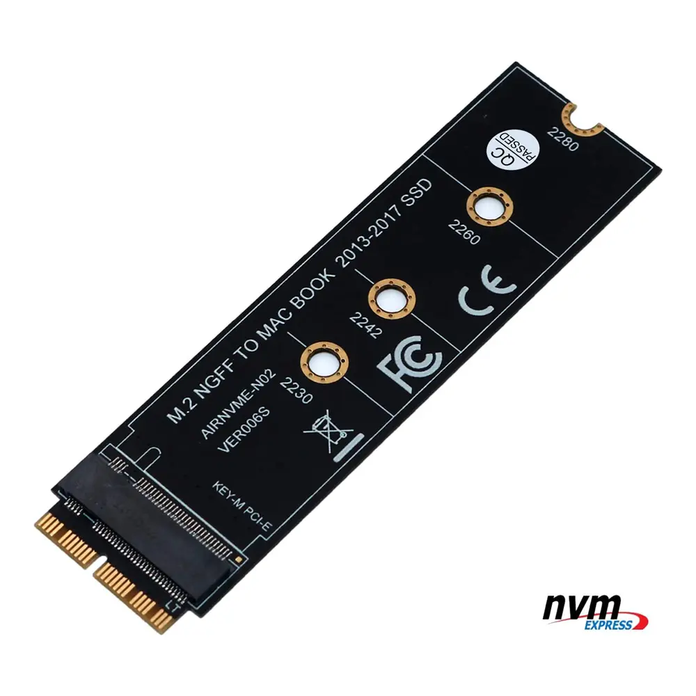 SSD Adapter, M.2 NVMe za MacBook Air i Pro, Crni