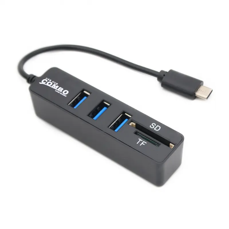 JWD-U30 USB 3.1 Hub, 4 porta, Crni