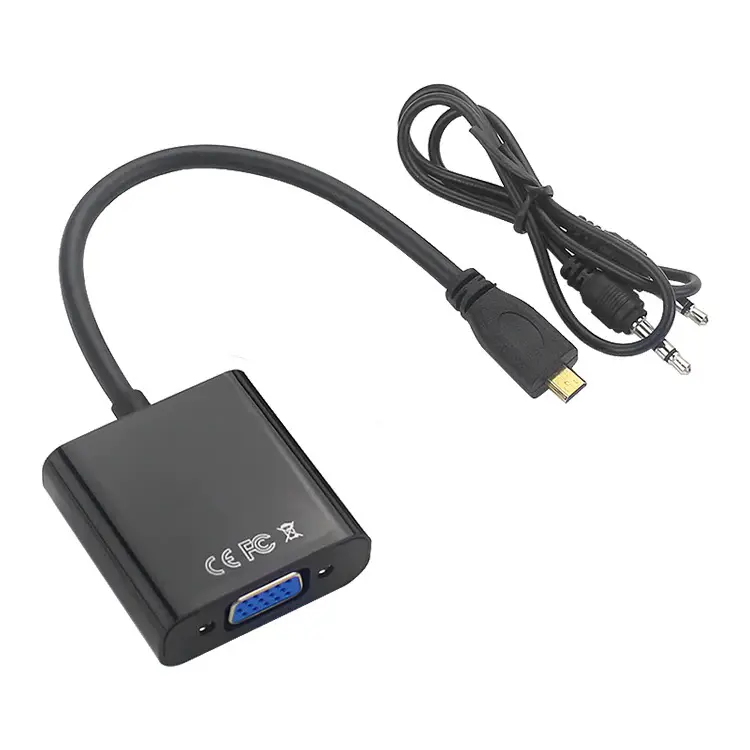 Adapter Micro HDMI na VGA Z + audio JWD-HDMI1