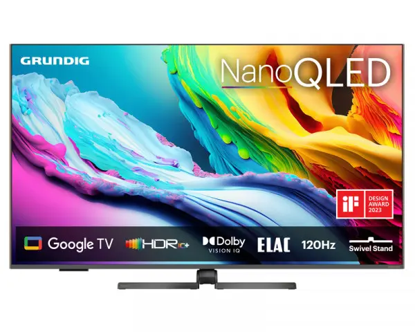 GRUNDIG Smart Televizor, 55", GHQ 8990, 4K Ultra HD, Crni