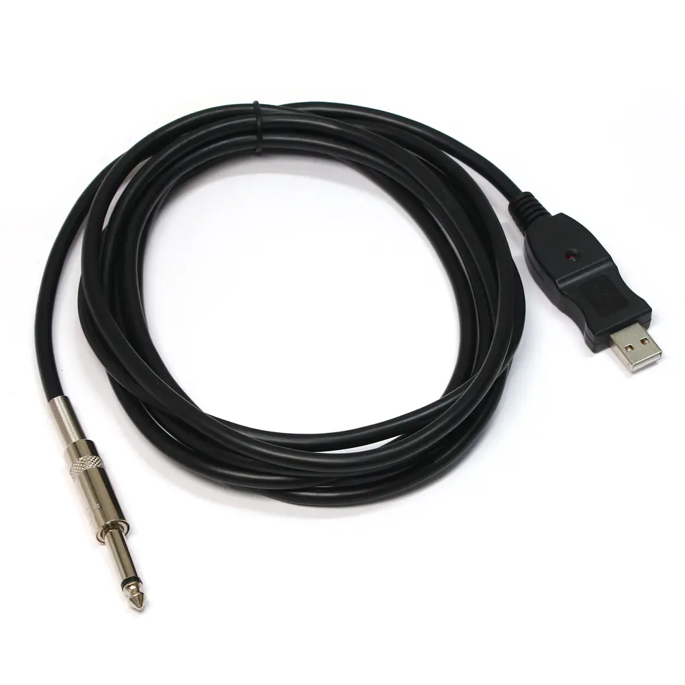 JWD-AU23 Gitarski audio kabl 6.35mm na USB, 3m, Crni