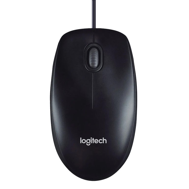 Logitech M100 Miš, USB tipa A, Optički, 1000 DPI, Crni