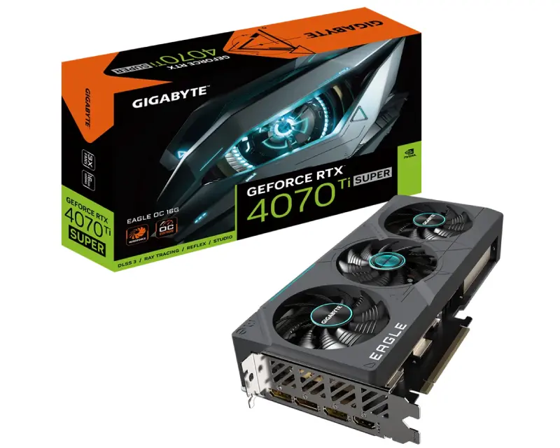 GIGABYTE nVidia GeForce RTX 4070 Ti SUPER 16GB 256bit GV-N407TSEAGLE OC-16GD grafička karta