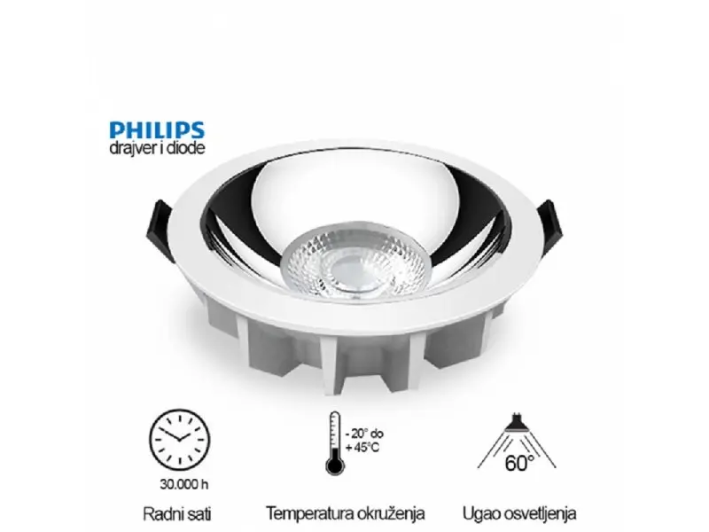 PHILIPS Ugradna svetiljka, LED, 118001-5