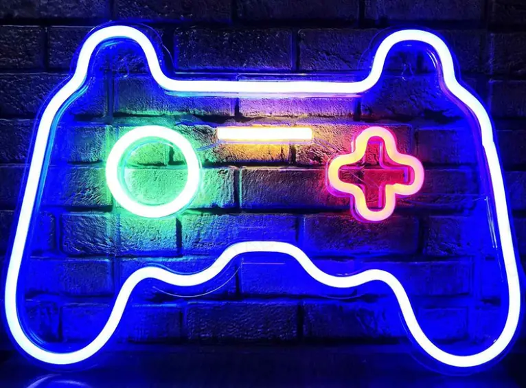 NEON svetleći znak, Gaming