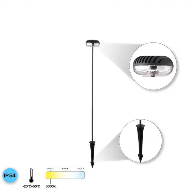 BB Link HILITE 5743-400 LED svetiljka stubna, 6W, 3000K IP54, Siva-antracit