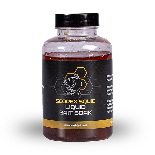 NashBait Scopex Squid Liquid Bait Soak 250ml