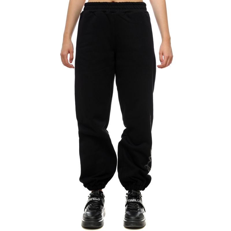 Ženska trenerka donji deo Karl Lagerfeld Rhinestone Sweatpants