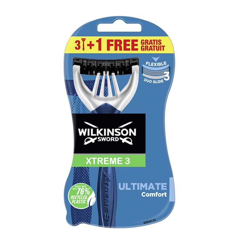 Brijač muški xtreme 3 ultimate plus 3+1 gratis wilkinson