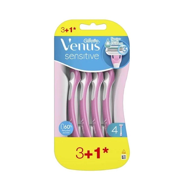 Venus brijač ž sensitive dispo 3+1 pcs venus