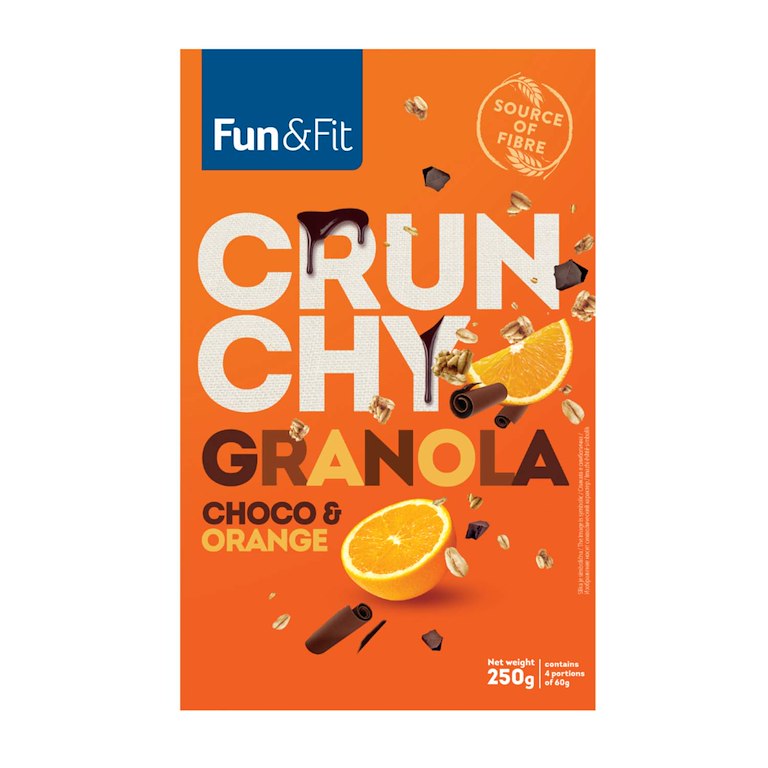 Fun&Fit granola crunchy choco narandža 250g fun&fit