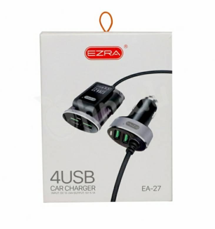 PUNJAČ Za AUTO Sa 4 USB Porta – Dužina Kabla 1m – PUNJAČ Za AUTO Sa 4 USB Porta – Dužina Kabla 1m