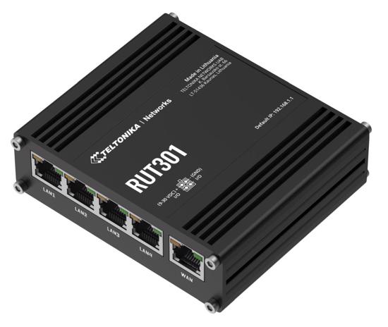 Teltonika RUT301 Ethernet Router, 1 x WAN, 4 x LAN, 1 x USB 2.0