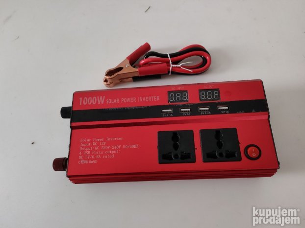 Inverter Pretvarač napona 12V-220V 1000W NOVO QW