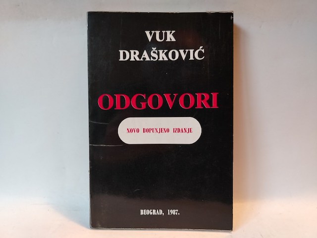 ODGOVORI, Vuk Drašković