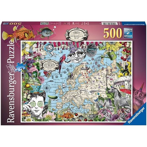 Ravensburger puzzle - Evropska mapa - 500 delova