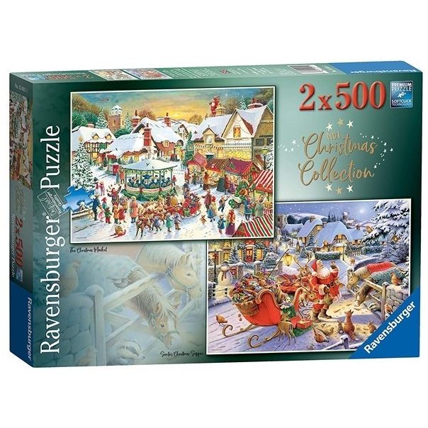 Ravensburger puzzle - Novogodisnja čarolija - 2x500 delova