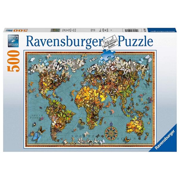 Ravensburger puzzle - Mapa sveta - 500 delova