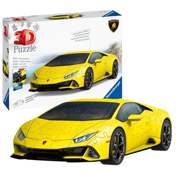 Ravensburger 3D puzzle - Lamborghini žuti - 156 delova