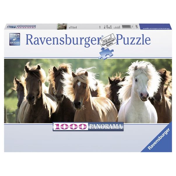 Ravensburger puzzle - Divlji konji panorama - 1.000 delova