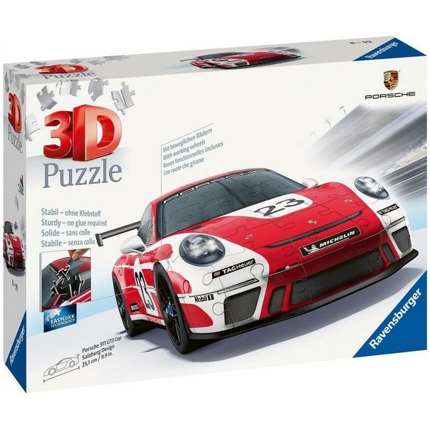 Ravensburger 3D puzzle - Porsche GT3 Cup crveni - 180 delova