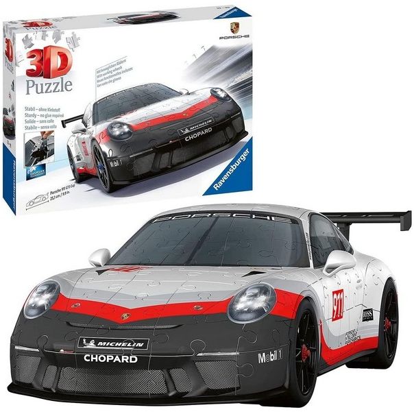 Ravensburger 3D puzzle - Porsche GT3 Cup crni - 108 delova