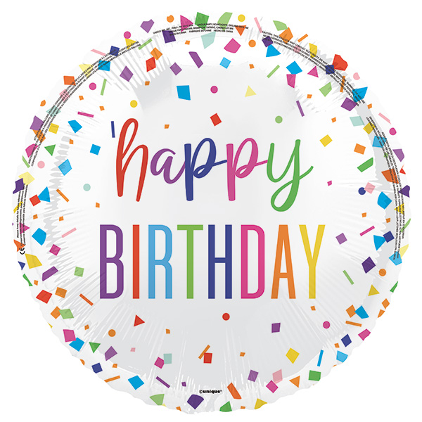 81980U
18″ Foil Happy Birthday Confetti