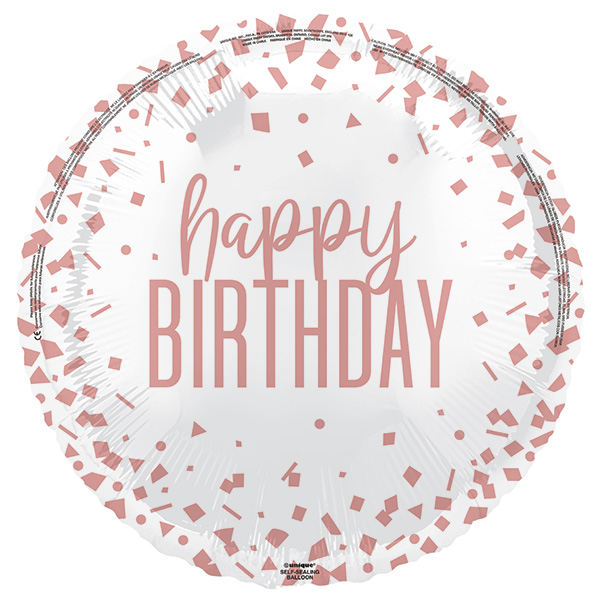 85913U
18″ Foil Rose Gold Happy Birthday