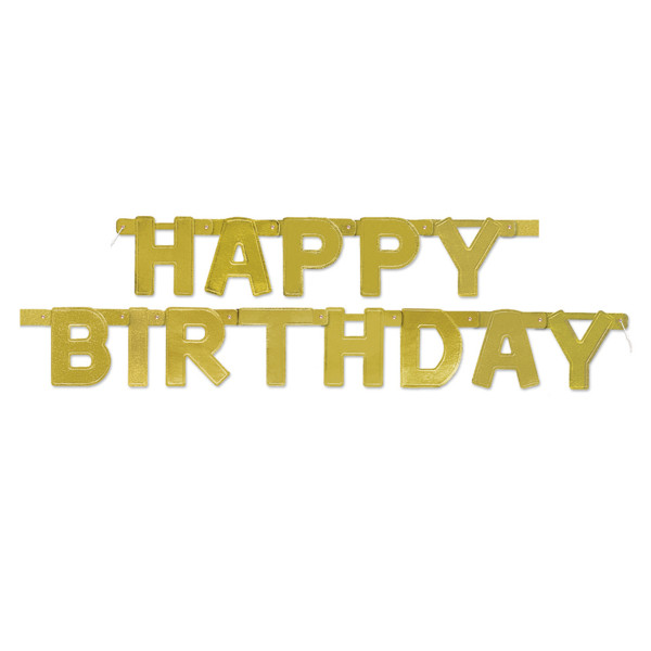 49587U
Letter Banner Happy Birthday Gold Deluxe