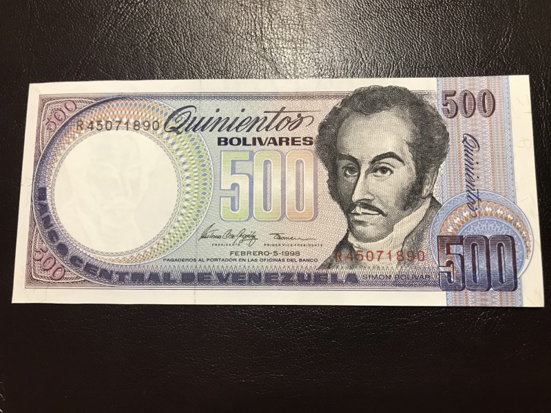 VENECUELA 500 BOLIVARES. UNC.1998.