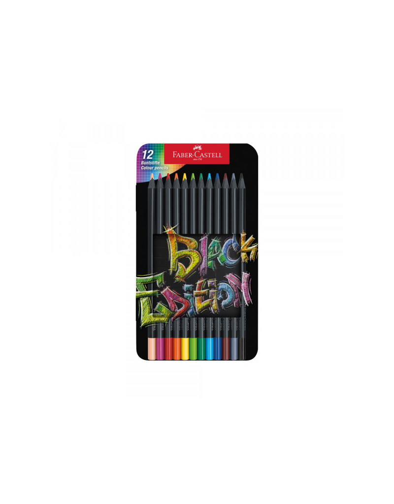 Drvene bojice Faber Castell Black Edition 1/12 116413 met kutija