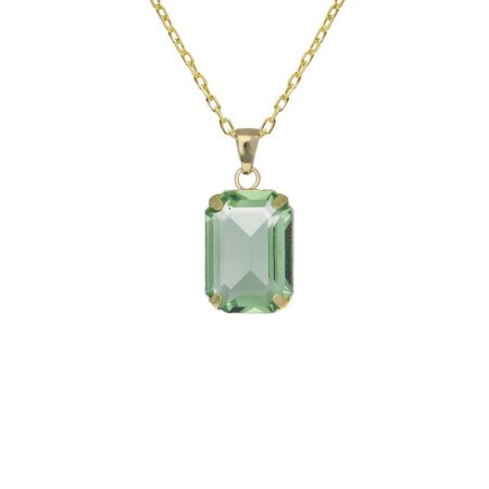 Victoria Cruz helena peridot gold ogrlica sa swarovski kristalima ( a4335-14dg )