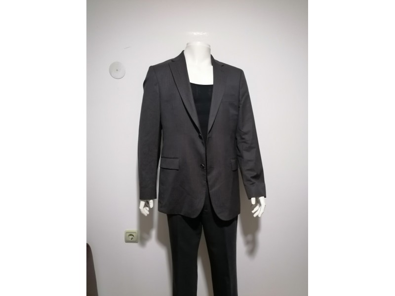 Original HUGO BOSS sivo-prugasti moderan sako vel.40/L