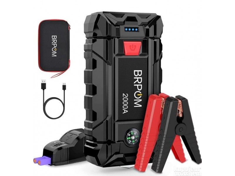 BRPOM Jump starter za auto Booster za auto 2000A