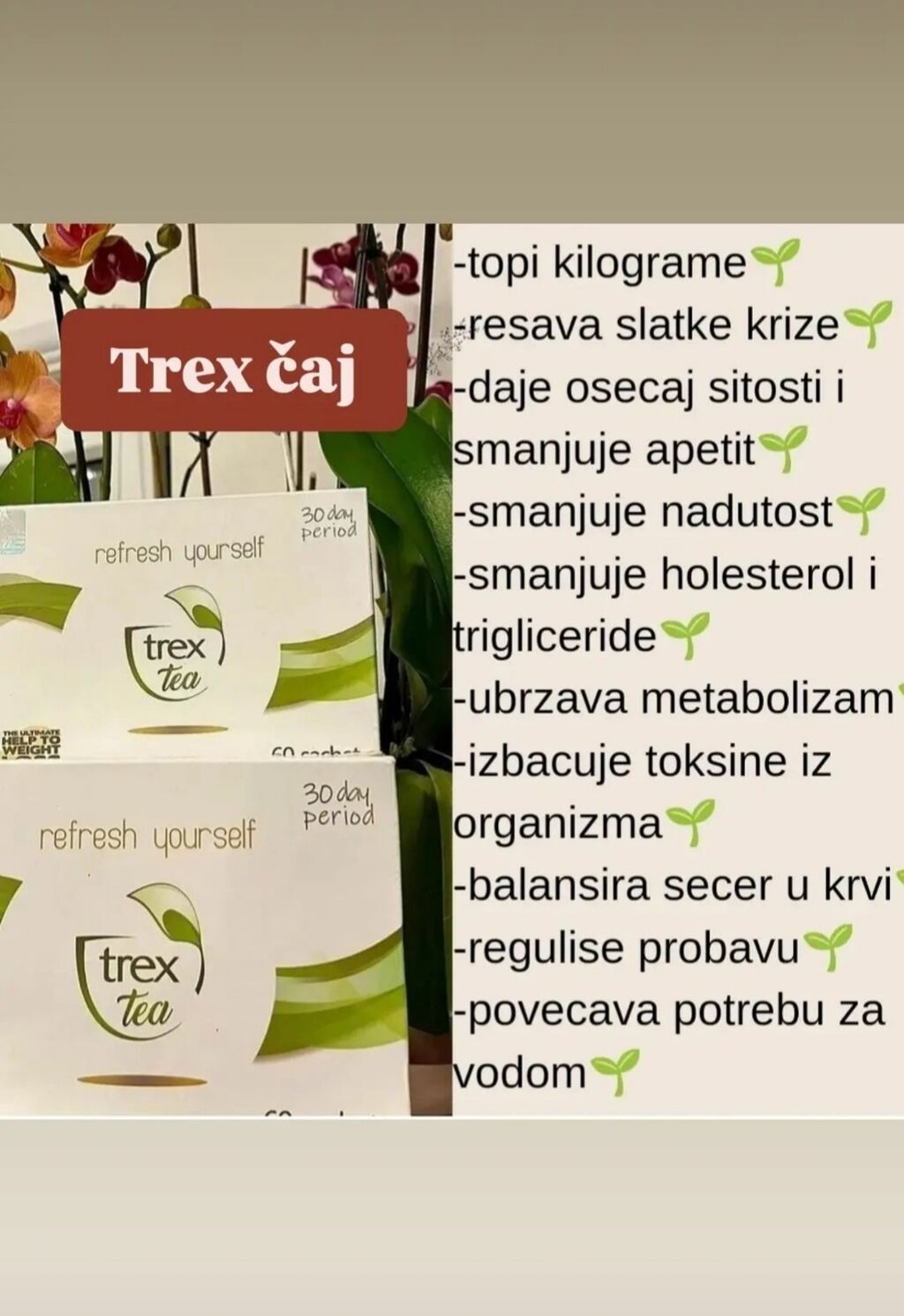 Trex čaj original daje brze rezultate nakon prve kutije