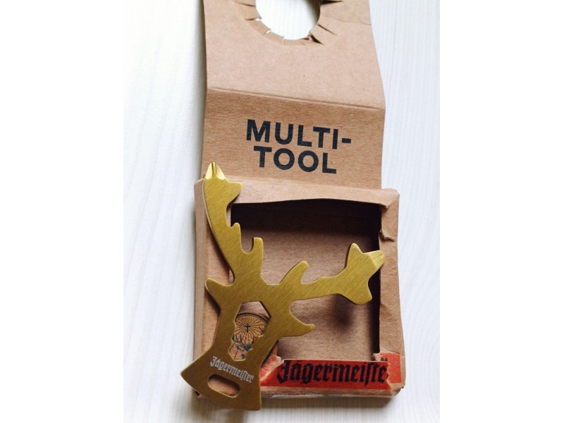 Jagermeifter Multi-Tool Stag Head, privezak, novo