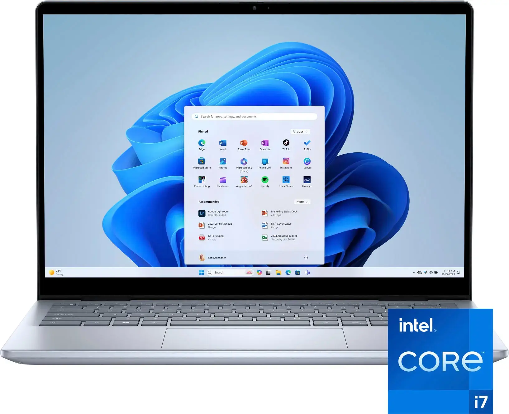Dell - Inspiron 2-in-1 14” IPS LED FHD+ Touch Screen Laptop – Intel Core 7 with 16GB Memory – 1TB SSD - Ice Blue