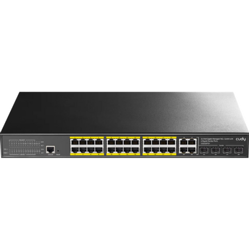 Cudy GS2028PS4-400W, 10/100/1000M 24-Port POE + 4Port Uplink Gigabit Managed Switch