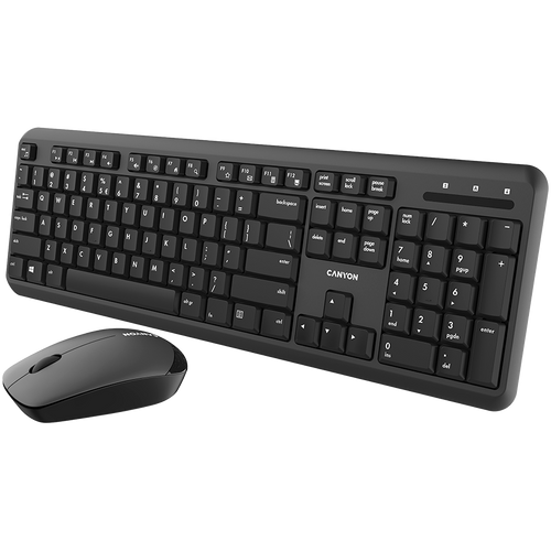 Canyon SET-W20 UK/US Keyboard+Mouse Velvet Wireless Black