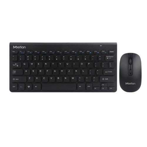 MEETION MINI4000 SET 2U1, BEŽIČNA 2.4GHZ SILENT Tastatura + BEŽ.Miš, CRNI