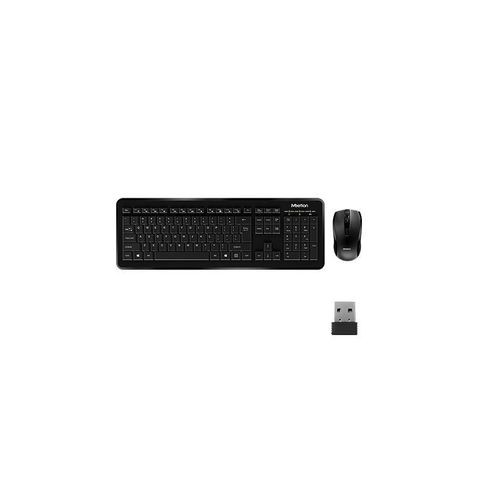 MEETION C4120LITBK SET 2U1, BEŽIČNA 2.4GHZ SILENT Tastatura + BEŽ.Miš, CRNI