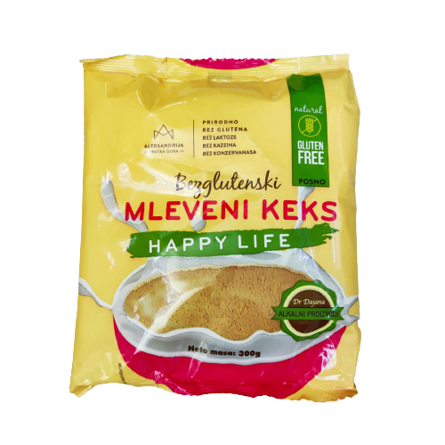 BEZGLUTENSKI MLEVENI KEKS HAPPY LIFE 300g