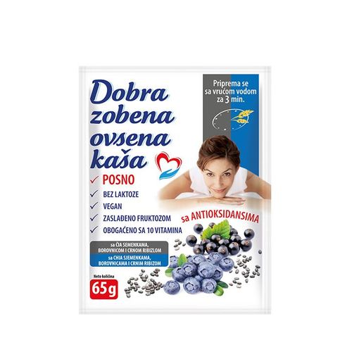 DOBRA OVSENA-ZOBENA KAŠA ČIA,BOROVNICA I RIBIZLA65g