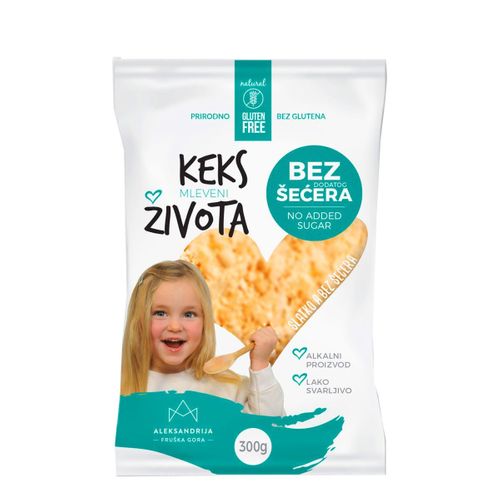 MLEVENI KEKS BEZ GLUTENA I BEZ ŠEĆERA 300g