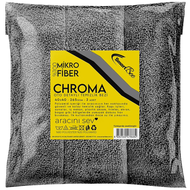 SmartBee Chroma – Mikrofiber Krpa Za Ciscenje / 40×40cm 265GSM 3Kom.