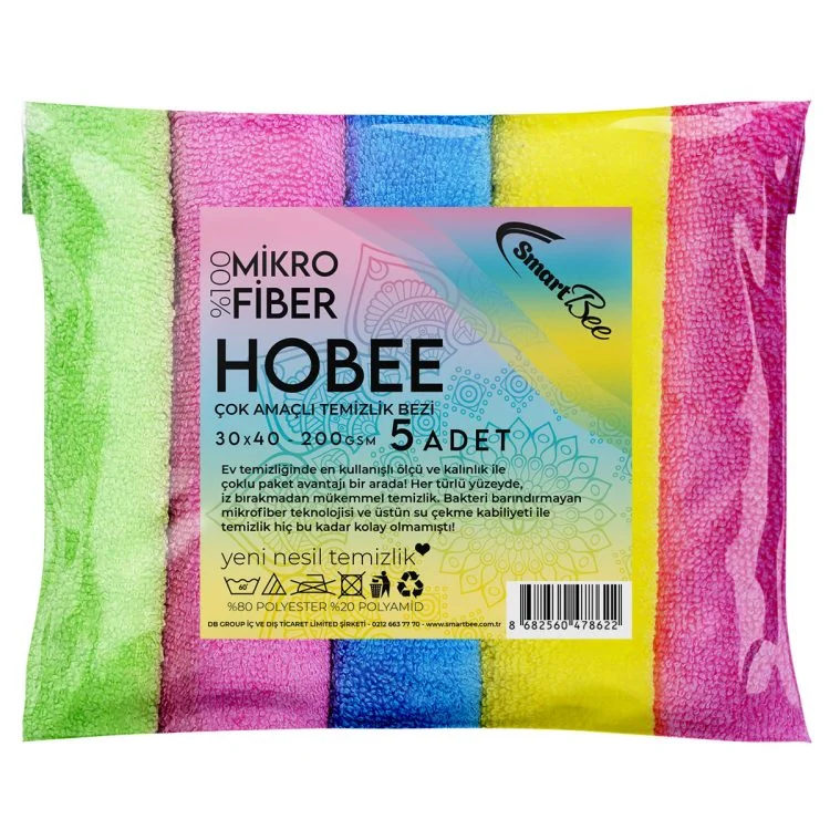 SmartBee Mikrofiber Krpe Za Ciscenje / 40x40cm 265GSM 5Kom.