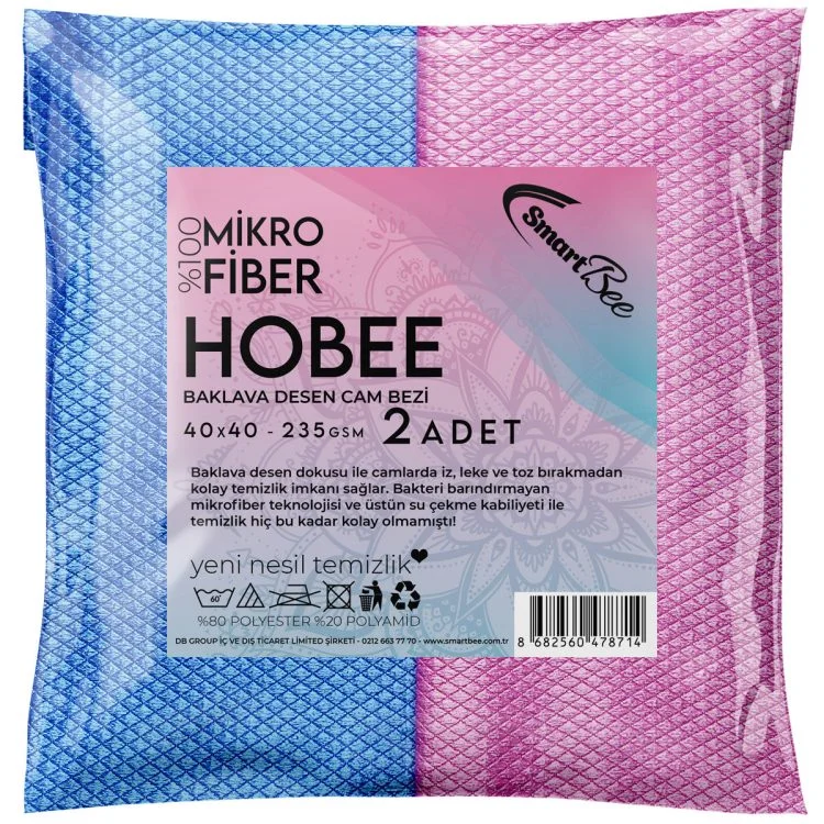 SmartBee Hobee – Krpe Za Stakla / 40x40cm 235GSM