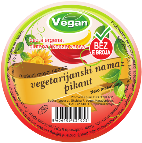 VEGETARIJANSKI NAMAZ PIKANT 50g